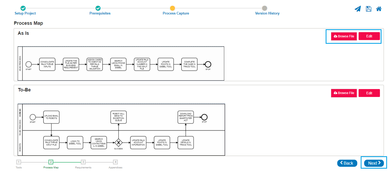 How to capture a process flow and map it as a workflow in SmartSpec? | Robility Docs